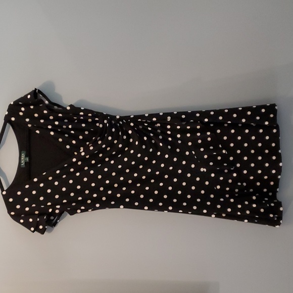 Ralph Lauren | Dresses | Ralph Lauren Polka Dot Flare Dress | Poshmark